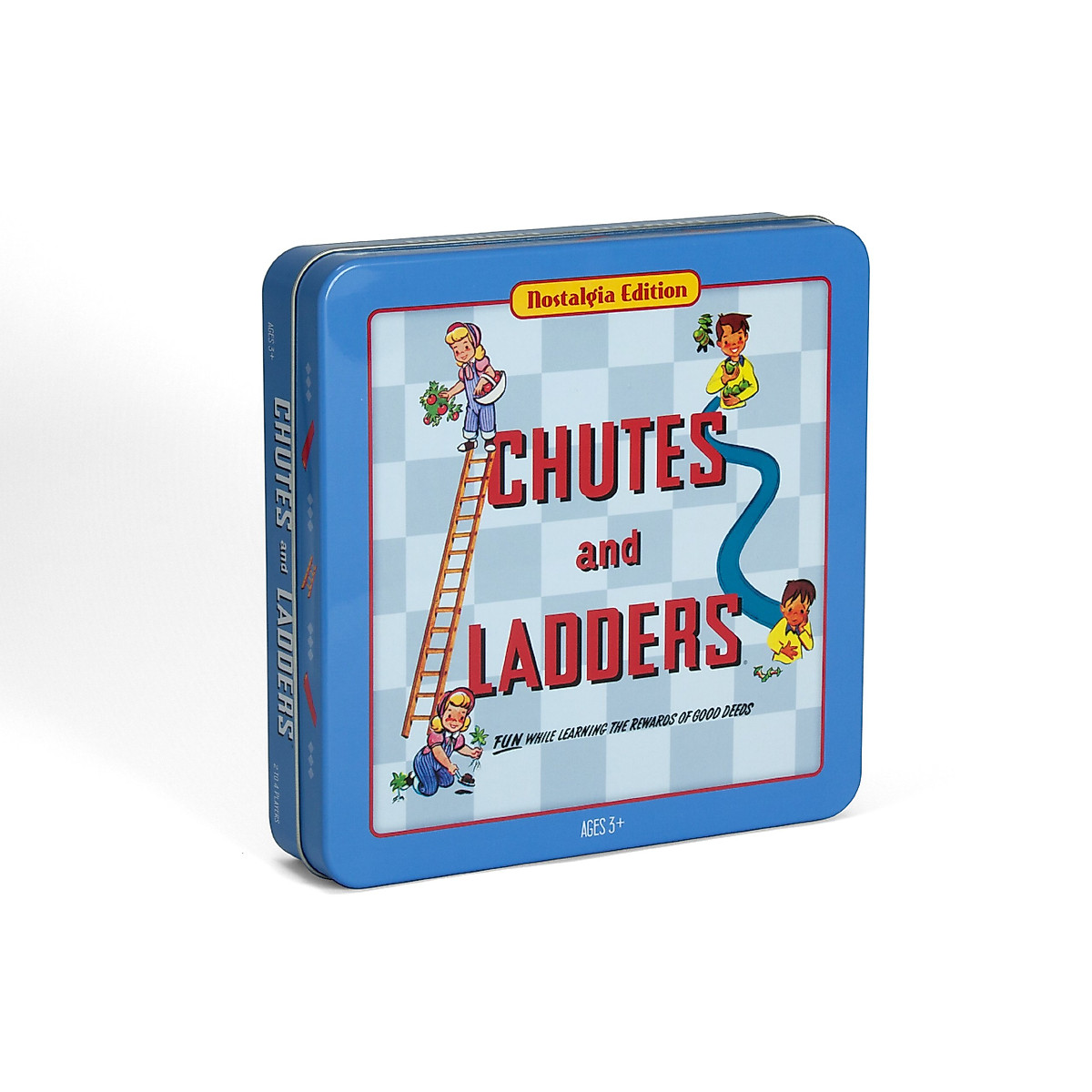 WS Game Company Chutes and Ladders Nostalgia Edition Board Game in Collectible Tin