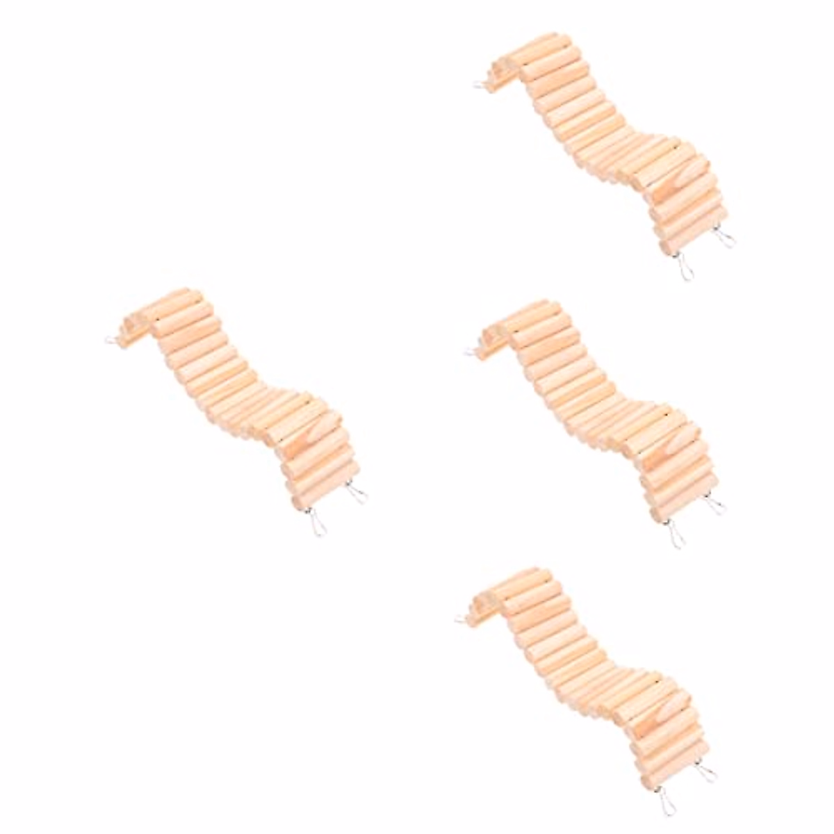 Balacoo 4pcs Hamster Log Ladder Pet Guinea Pig Toys Chew Toys Wooden Hamster Toy Ladder Toy Hamster Tunnel Chinchilla Toys Toys Wooden Toys Hamster Ladder Bridge Rabbit The