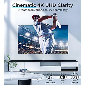 Warrky USB C to HDMI Cable 4K, [10FT / 3M, Braided, High Speed] Thunderbolt 3 to HDMI Adapter Compatible for New iPad, MacBook Pro/Air, iMac, Galaxy S20 S10 S9 S8, Surface, Dell, HP