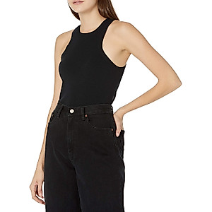 The Drop Women's @lucyswhims Sleeveless Halter Crewneck Sweater Tank, Black, XS