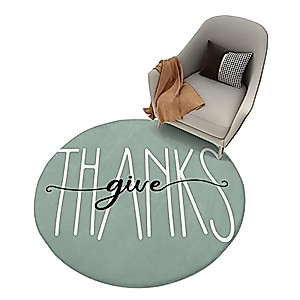 Thanks Fall Area Runner Rug for Bedroom Living Room Bathroom Kitchen Hallway Office,Washable Fluffy Patio Carpet Outdoor Indoor Bath Door Desk Floor Mat,Happy Thanksgiving Harvest Autumn Holiday 3FT