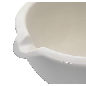 EISCO Porcelain Mortar & Pestle Set, 50oz (1500ml) - Unglazed Grinding Surface - Excellent for Kitchen or Laboratory - Grinds Powdered Chemicals, Herbs & Spices - Pill Crusher - White Labs