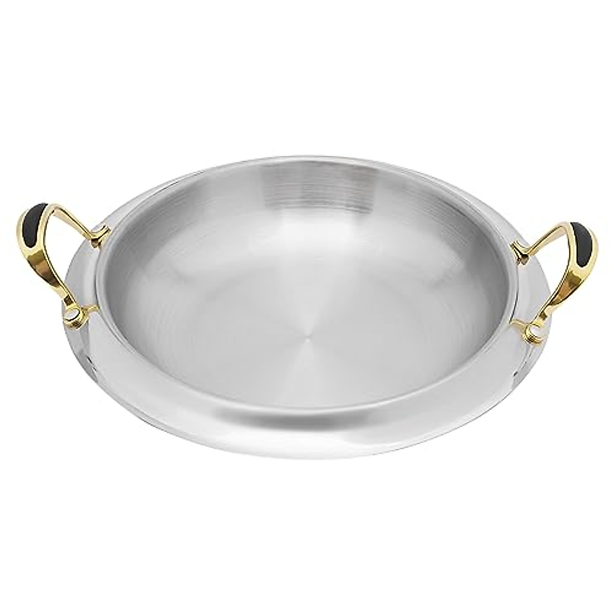 Stainless Steel Round Chafing Dish Buffet Set, 24cm Non-Stick Chafer Buffet Catering Chafers for Parties, Graduation, Events(Red Copper, 24cm Type2)