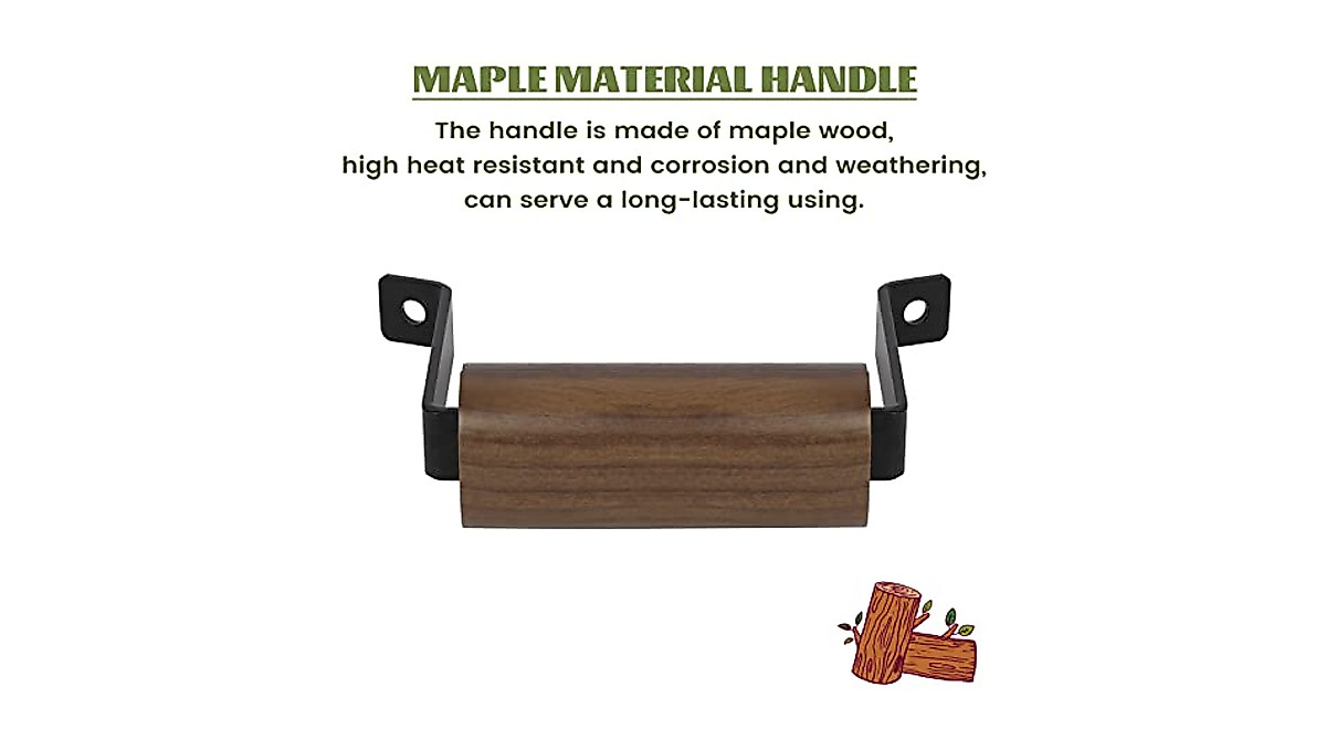 FIRELOOP 4-Inch Wooden Handle for Big Green Egg Grills