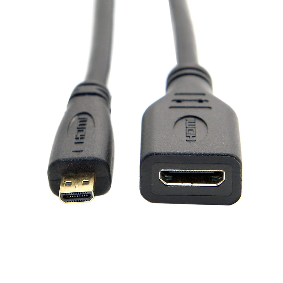 Chenyang Micro HDMI 1.4 Male Type D to Mini HDMI 1.4 Female Type C Extension Cable for Laptop PC HDTV 10cm