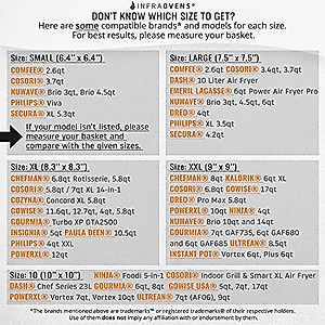 Air Fryer Liners Set of 3 with Silicone Mat, Heat Resistant Mats for Air Fryer Compatible with Cosori, Nuwave®, Comfee, Philips + more, Air Fryer Parchment Paper Liners Replacement Reusable Mats