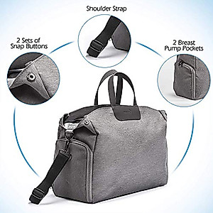 IDAHO JONES Breast Pump Bag for Work with Cooler - Tote for All Breastpump, Spectra & Medela - Organizer for Pumping Essentials - Carrying Case for Working Moms - Ellerby