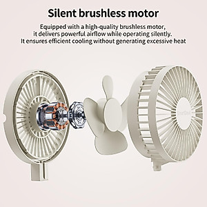 SmartDevil USB Desk Fan, 2 Speeds Small Personal Desk Fan, 90° Rotate Portable Foldable Mini Desktop Table Fan, Strong Wind, Quiet Operation, for Home Office Car Outdoor Travel (Light Gray)