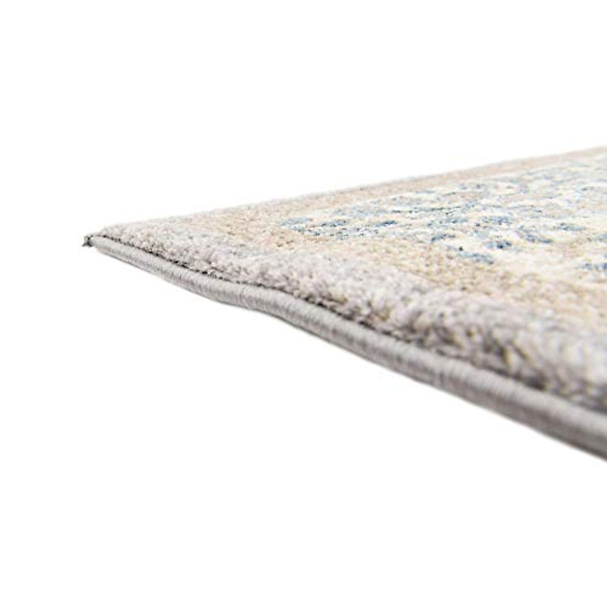 Unique Loom Salzburg Collection Classic Traditional Design Oriental Inspired with Intricate Border Area Rug, 4' Square, Light Brown/Gray