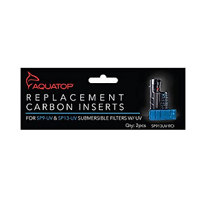 Aquatop Replacement Cartridge Insert, 2 Pack – Fits Aquatops UV Aquarium Filters, Aquarium Filter Refills, Keeps Water Crystal Clear, Fish Filter Cartridge for Organic Debris
