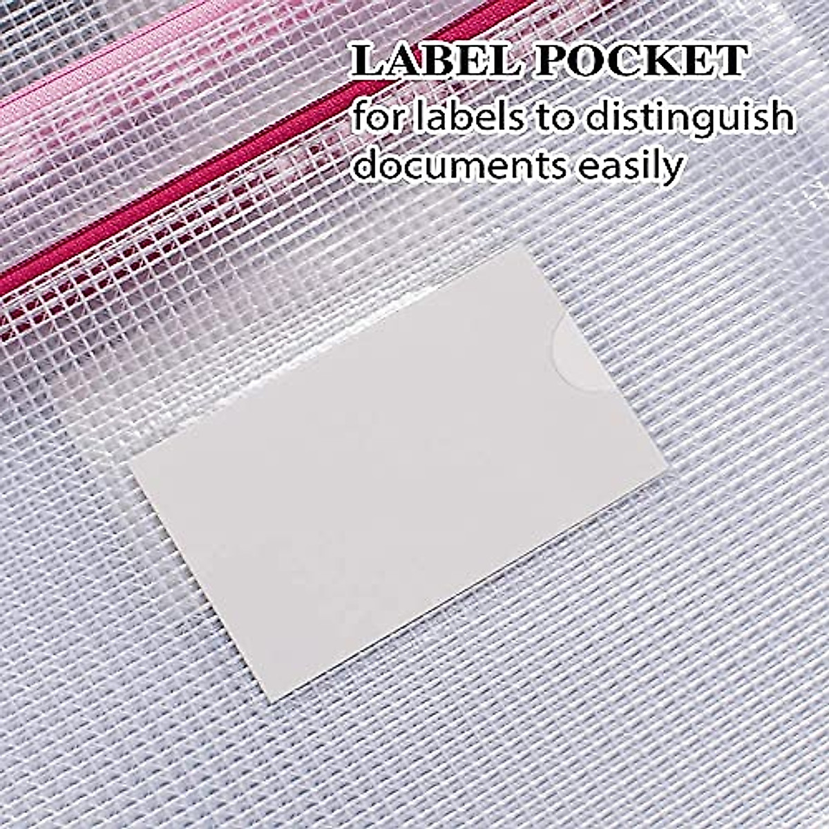 Sooez 20 Pack Plastic Zipper Pouches, 9 Sizes(Super Large A3 Included) Waterproof Mesh Zipper Bag, Zipper Mesh Pouch Plastic Document Pouch Organization Bag for School Office Home Travel Organize