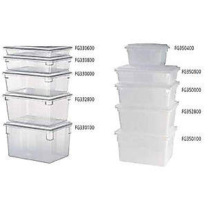 Rubbermaid Commercial Products Food Storage Box/Tote for Restaurant/Kitchen/Cafeteria, 2.75 Gallon, White (FG369000WHT)