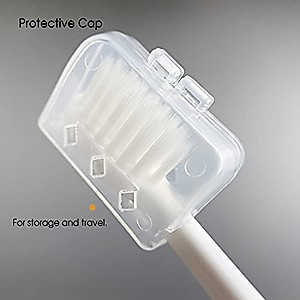 MISOdental Advanced Manual Toothbrush for Children (All Slim 3-6), Soft Bristles, Small Head, Refreshing, 4 Pcs, Made in Korea, Included Protection Caps