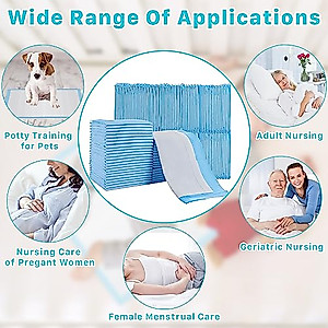 100 Pack Disposable Changing Pad,High Absorbent Diaper Changing Pads,Waterproof Leak Proof Baby Disposable Underpads Incontinence Bed Pads,Breathable Chucks Pads for Adult Child Baby Pets,18X24inch