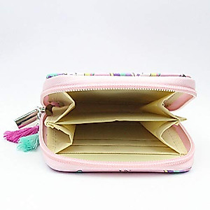 Timlee Cute Rainbow Pink Unicorn Wallet Girls Christmas Gift Women Short Wallets (unicorn E)