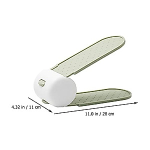 Veemoon Home Space Clo Shoes Non- Storage Sneakers Organization Holder Chic Layer Stackable Two- Deck Organizer Adjustable Shelf Slots Slipper Non-Skid Racks Stacker Saver for Shoe Stacker