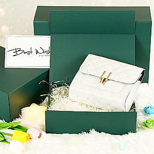 MOZRRO Gift Box with Lids, 9.85 x 5.95 x 3.15 In Magnetic Closure Collapsible Gift Boxes for Gift Packaging, Gift Box for Christmas,Mothers Day,Fathers Day,Graduations,Weddings,Birthdays Gifts