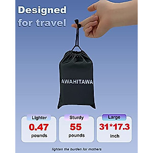 AWAHITAWA Travel Bed, Airplane Essentials Kids, Portable Toddler Bed, Baby Travel Cot Accessories, Airplane Must Haves for Toddlers