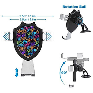 Bicycle and Earth Pattern Car Phone Holder Mount Universal Cellphone Vent Clamp for Dashboard Windshield Stand