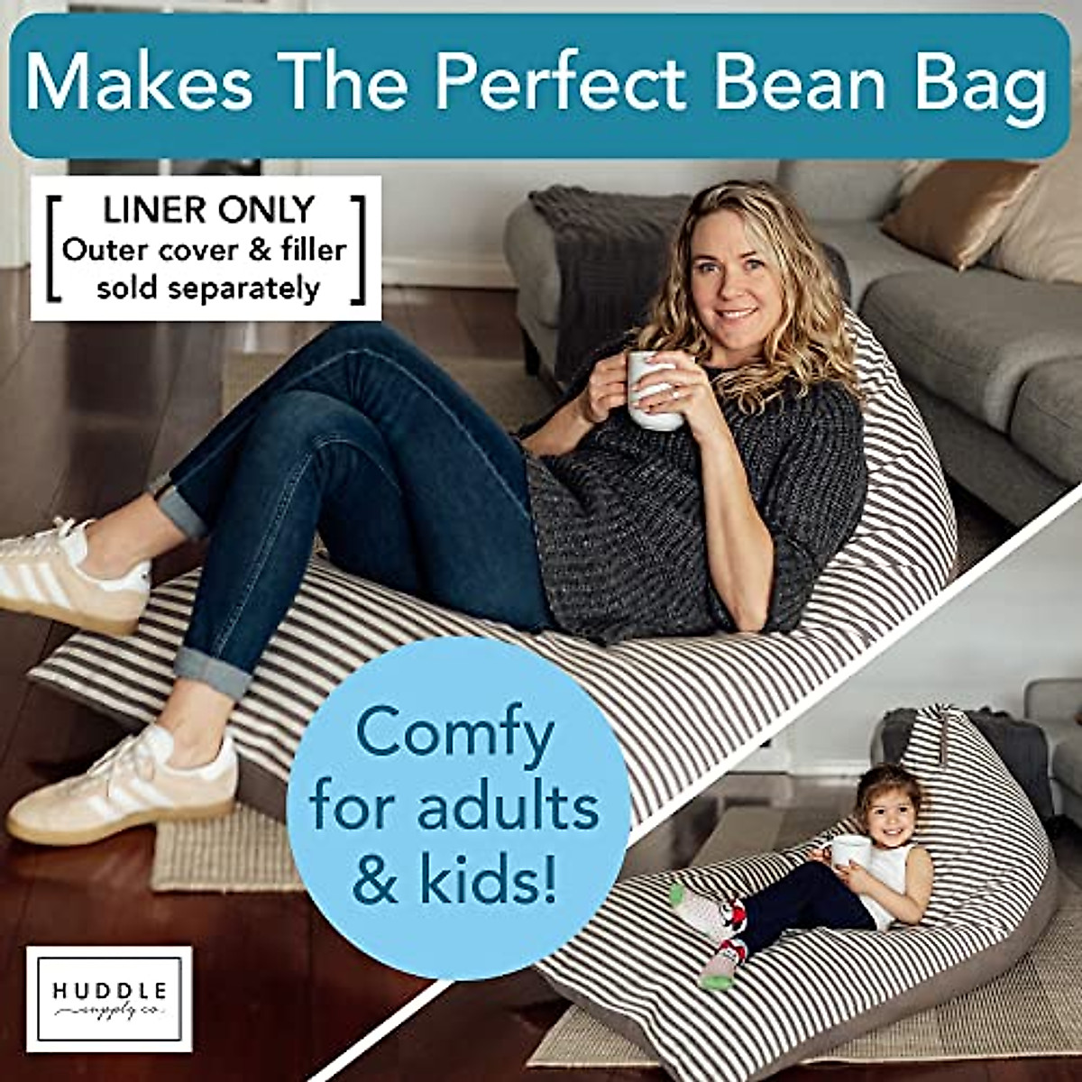 Huddle Supply Co Bean Bag Liner Designer Stuffie Seat Bean Bag Cover