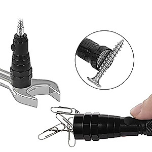 Magnetic Pickup Tool with LED-Telescoping Magnet Pick Up Gadget Tool for Men, DIY Handyman by QPEY