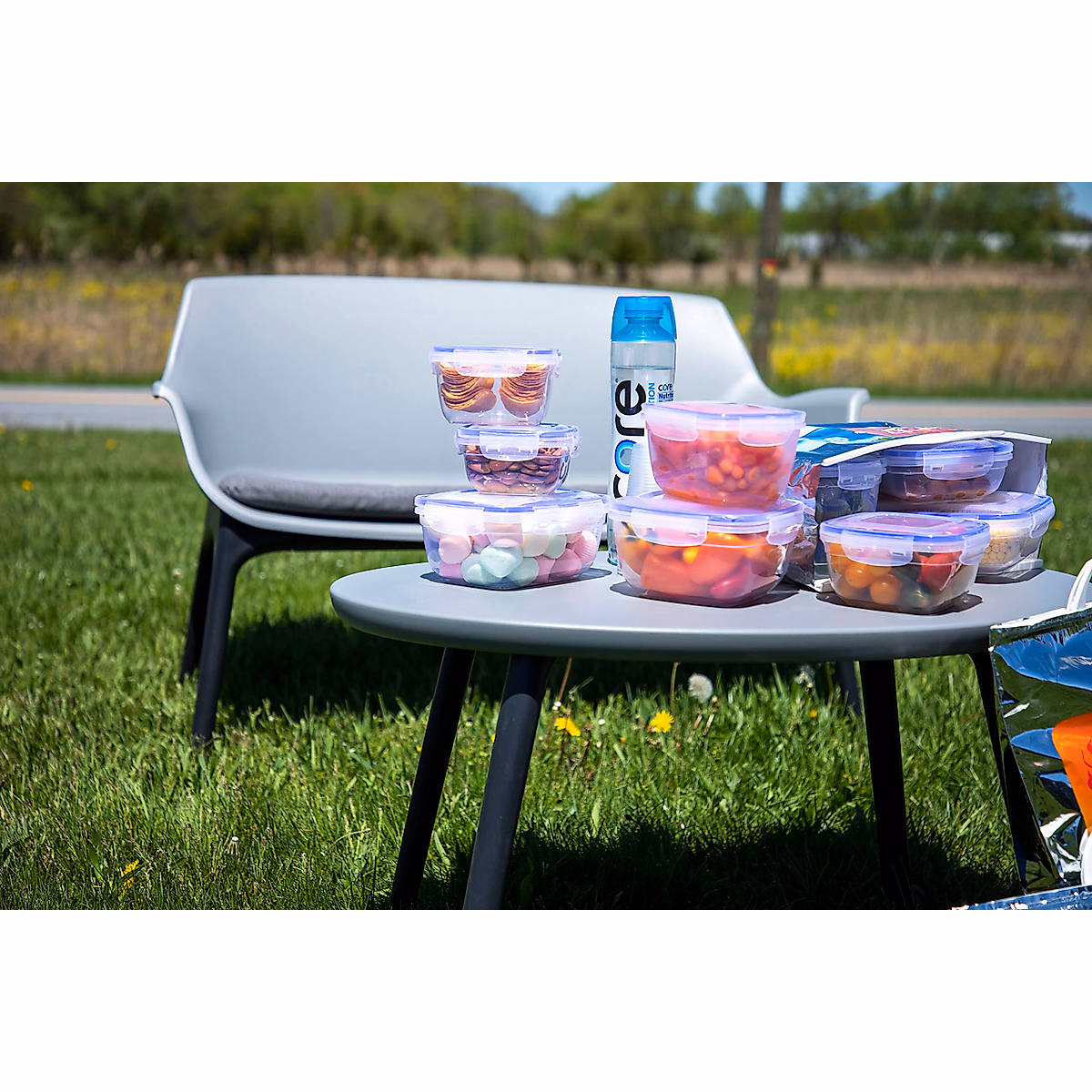 Large Plastic Food Storage Container with airtight Lid for Pantry, Fridge- 10 Cup, 80 Oz- BPA Free, Leakproof Sealed Container- Microwave, Dishwasher and Freezer Safe (2.5 Quart)