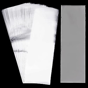 PH PandaHall 3x9 Cellophane Treat Bags, 200pcsTreat Bags Clear Heat Seal Cello Bags Long Candy Gift Treat Bags Pretzel Bags for Cookies Candies Small Homemade Arts Party Favor Gifts Bags