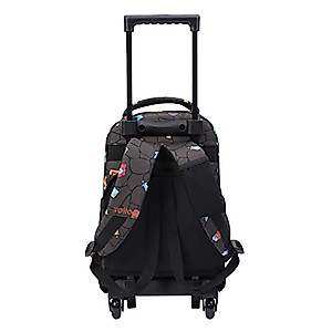 Totto Small School Backpack Wheels Printed Video Game Resma Black