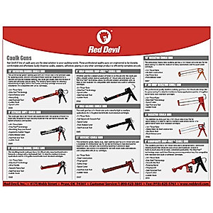 Red Devil 3989 9" Extreme Duty Caulk Gun - Thrust Ratio 26:1,Black