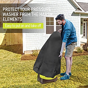Guisong Pressure Washer Cover, Waterproof& Dustproof Covers for Power Washer, Protective Outdoor Cover for Electric High Pressure Cleaner 17.8" x 17.8" x 34.2"