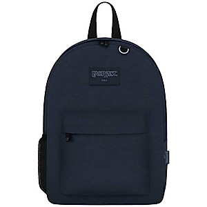 East West B101S Bottle Holder Simple Backpack with Key Holder School Bag (Navy)