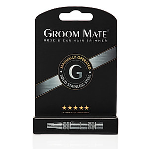 Groom Mate Platinum XL Nose & Ear Hair Trimmer with Leather Pouch & Brush - Engineered to Last a Lifetime - Made in USA