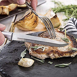 Rada Cutlery Cook’s Starter Kit 4-Piece Set – Includes Super Parer, Cook’s Knife, Cook’s Utility Knife With Brushed Aluminum Knife Handles Plus Quick Edge Knife Sharpener