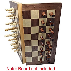 GrowUpSmart Magnetic Chess Pieces, 3 inch King - with Extra Queens