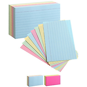 Mr. Pen- Pastel Index Cards, 3" x 5", 180 Cards, Index Cards, Lined Index Cards, Note Cards, Flash Cards, Study Cards, Notecards for Studying, Ruled Index Cards, Flashcards for Studying.