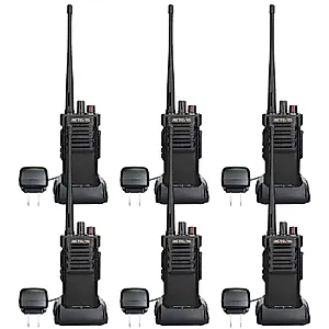 Retevis RT29 Two Way Radio, Heavy Duty 2 Way Radio, Walkie Talkies Long Range Rechargeable with 3200mAh, Fall-Resistant, for Construction School(6 Pack)