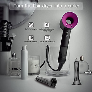 Amgnetic adsorption Hair Dryer attachments - Curling iron for Dyson Supersonic Hair dryer HD01 HD02 HD03 HD04 HD07 ，Hair Dryer professional attachments for Women Styling Natural，Contain 2 Curling Iron