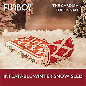 FUNBOY Winter Fun Inflatable Toboggan, Cardigan Single