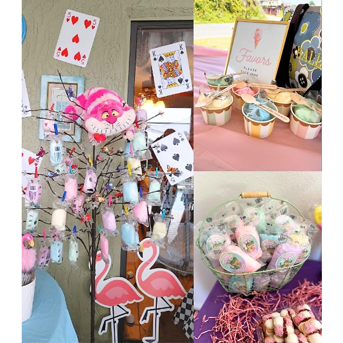 Lupy Lups! Cotton Candy Party Pack 0.5 oz each - Individually Wrapped- Pastel Candy for Stocking, Treats, Party Favors, Buffet table and Piñata (Assorted)