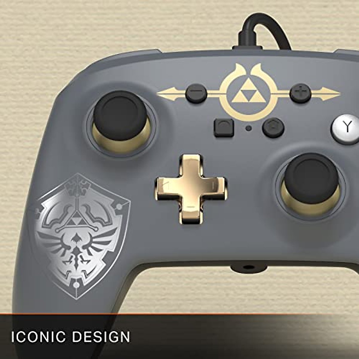 PowerA Enhanced Wired Controller for Nintendo Switch - Hylian Shield