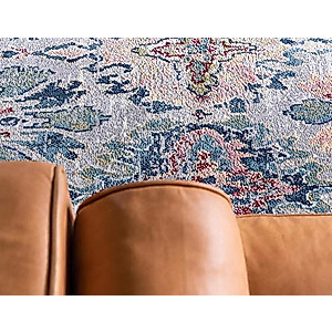 Rugs.com Charleston Collection Rug – 4' x 6' Multi Low-Pile Rug Perfect for Living Rooms, Large Dining Rooms, Open Floorplans