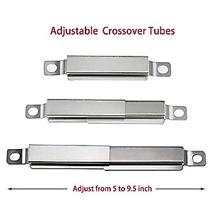 BBQ-Element Gril Replacment Parts for Charbroil 463344015, 463343015, 463344116, 463242715. Stainless Steel Burner Tubes and Carryover Tubes for Char-broil 463242515, 463242716, 463433016.
