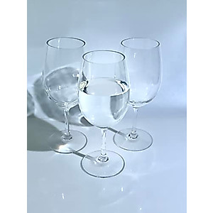21-ounce Unbreakable Acrylic Wine Glasses Plastic Stem Wine Glasses, set of 6 - All Purpose, Red or White Wine Glass, Dishwasher Safe, BPA Free