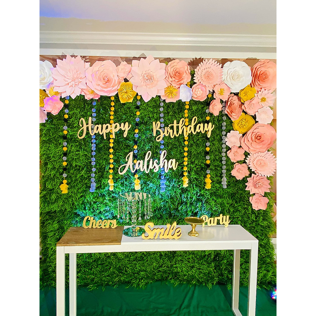 Party Pom Pom Garland Felt Ball Garland Pom Pom Strings Used for Nursery Bunting Banner Holidays Christmas MantleTree Birthday Decor Mexican (Royal Blue)