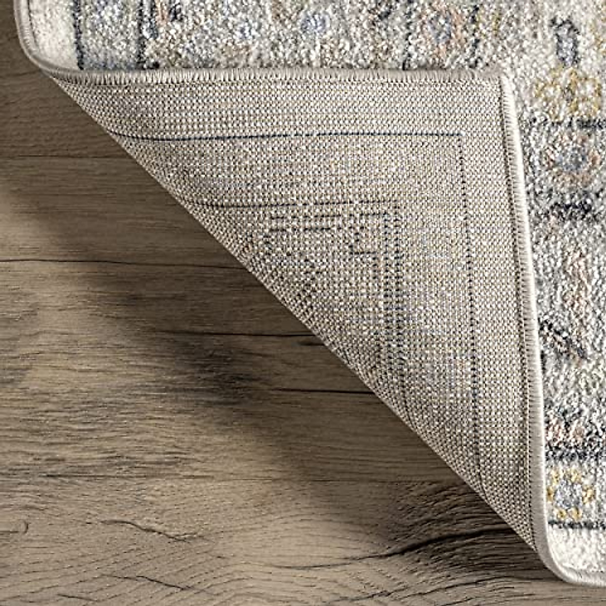 nuLOOM Rue Traditional Bordered Machine Washable Area Rug, 5' 3" x 7' 6", Beige