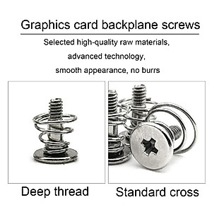 ZRM&E 20pcs M2.5x9mm Spring Screws GPU Graphics Card Back Plate Heatsink Screws Phillips CPU Mainboard Radiator Fixing Bolts DIY Step Screws