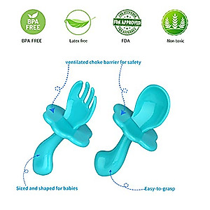 Food Feeder Baby Fruit Feeder Pacifier (3 Pcs) with 6 Different Sized Silicone Pacifiers 2 PCS Silicone Baby Food Dispensing Spoon 90ML with 2 Baby Spoons Silicone Bottle Brush Pacifier Clip