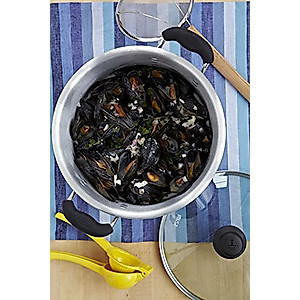 IMUSA USA Steamer with Glass Lid 20-Quart, Silver