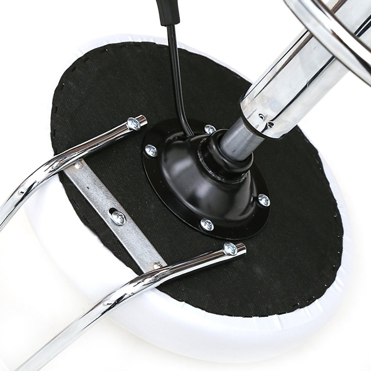 Henf Adjustable Rolling Stool Chair, Multi-Purpose Salon Massage Stool with Wheels and Small Back for Medical Salon Artist Tattoo Facial Manicure Dentist Clinic, White