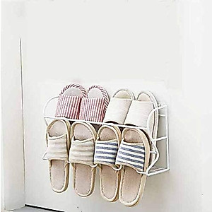 N/A Simple Doorway Shoe Rack Home Economical Space-Saving Door Wall-Mounted Bathroom Slippers Rack Storage (Color : D)